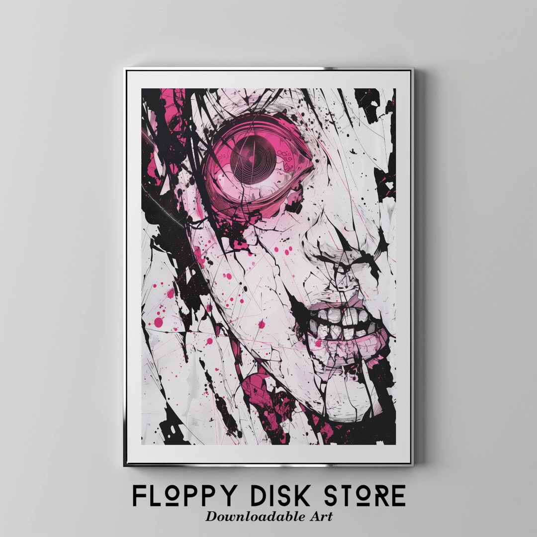 Hyper-realistic Horror Manga Cracked Face Character | Floppy Disk Store ...