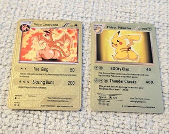 Thick Pikachu Card - Etsy