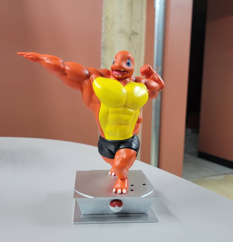 Bodybuilder Pokemon Vinyl Figure Buff Pikachu Gengar - Etsy