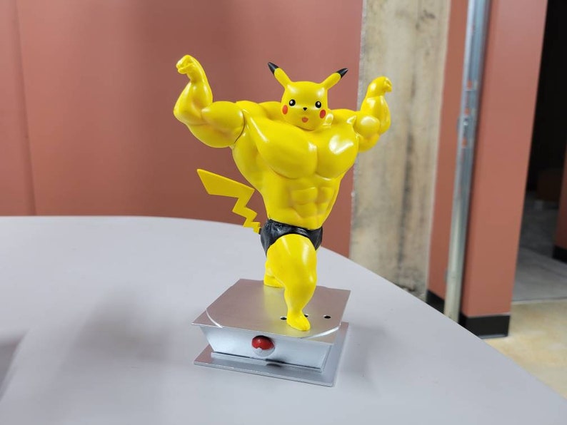 Bodybuilder Pokemon Vinyl Figure Buff Pikachu Gengar - Etsy