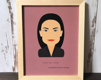 Rep Alexandria Ocasio Cortez AOC Official Portrait Print - Etsy
