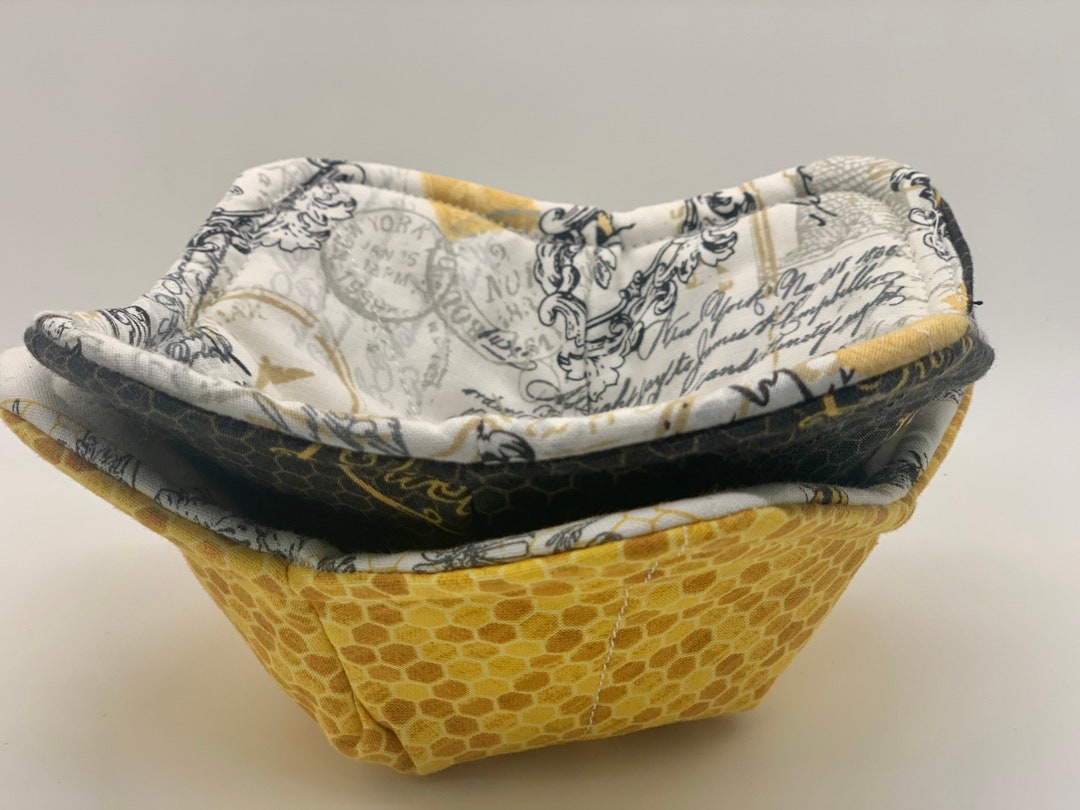 Microwaveable Rice Bowl or Ice Cream Cozy, Bees - Set of 2 - Etsy