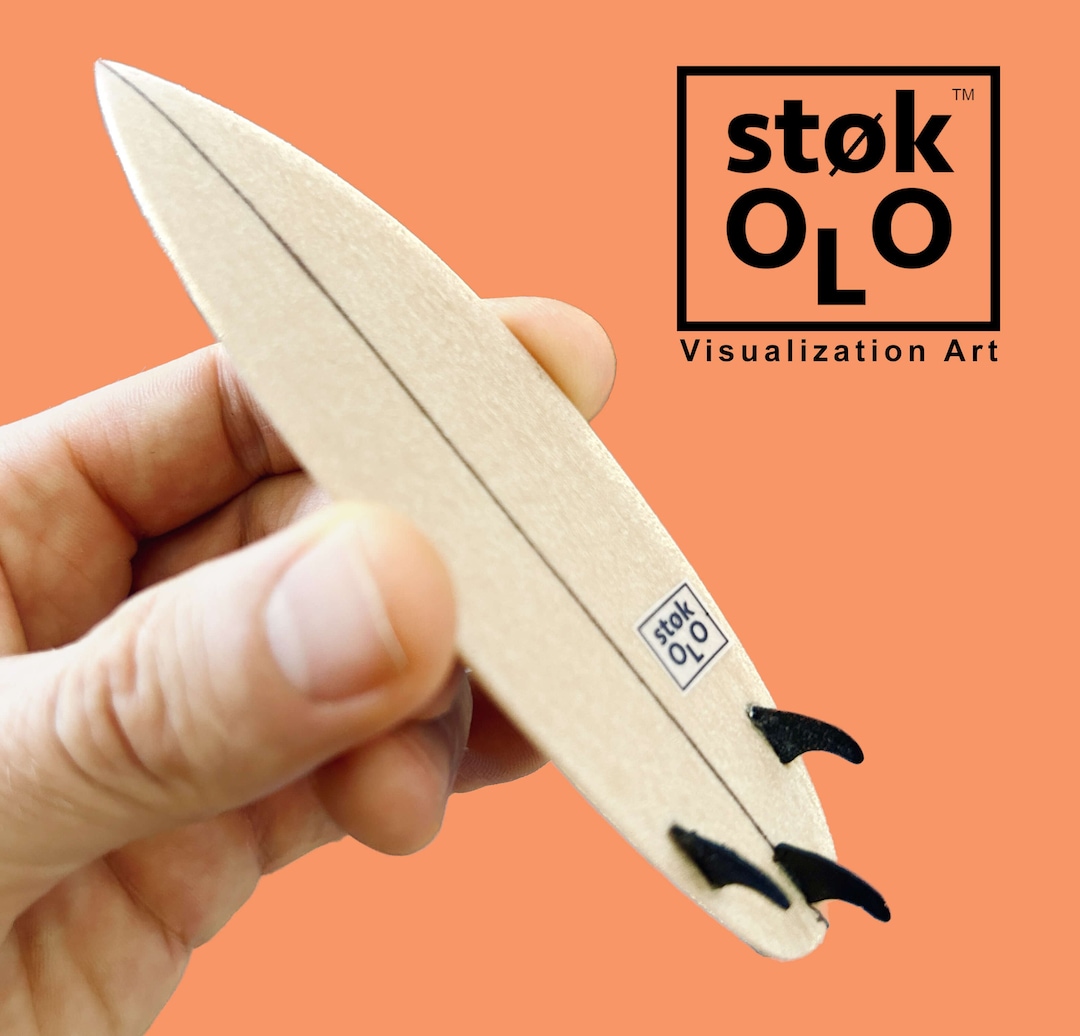 Handcrafted Miniature 5 Inch Wood Surfboard Realistic Model Surfboard ...