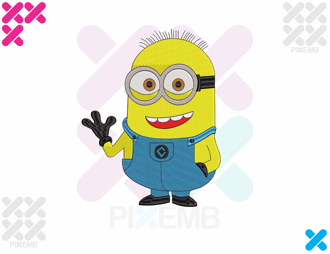 Minions Embroidery Design Machine. Automatic Embroidery Design - Etsy