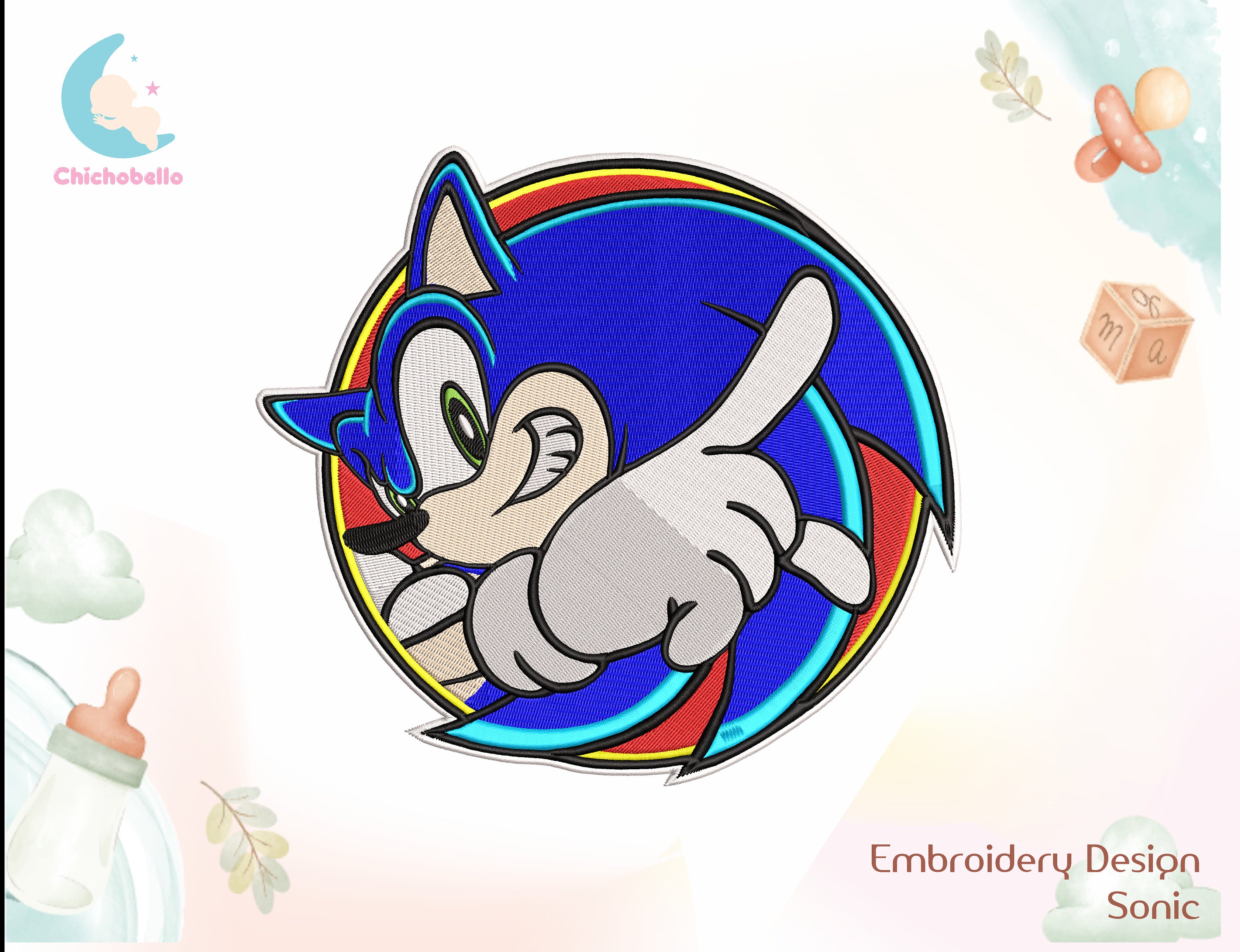Sonic Embroidery Design Machine. Automatic Embroidery Design - Etsy