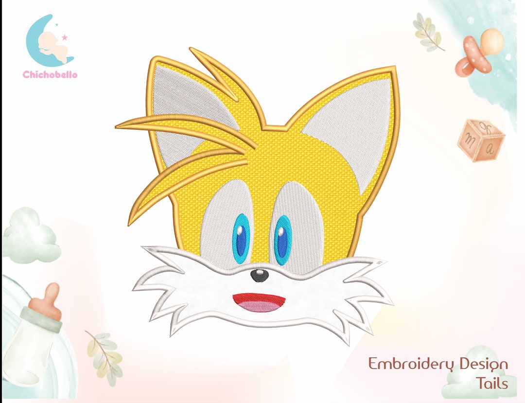 Tails Embroidery Design Machine. Automatic Embroidery Design - Etsy