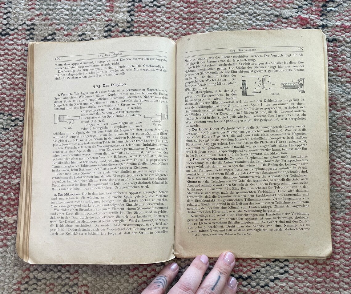 Vintage 1933 German Physics Text Book - HAHN-HENCKEL - Lehrbuch Der ...