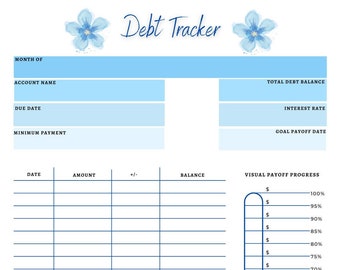 Student Loan Debt Payoff Tracker Printable - Etsy