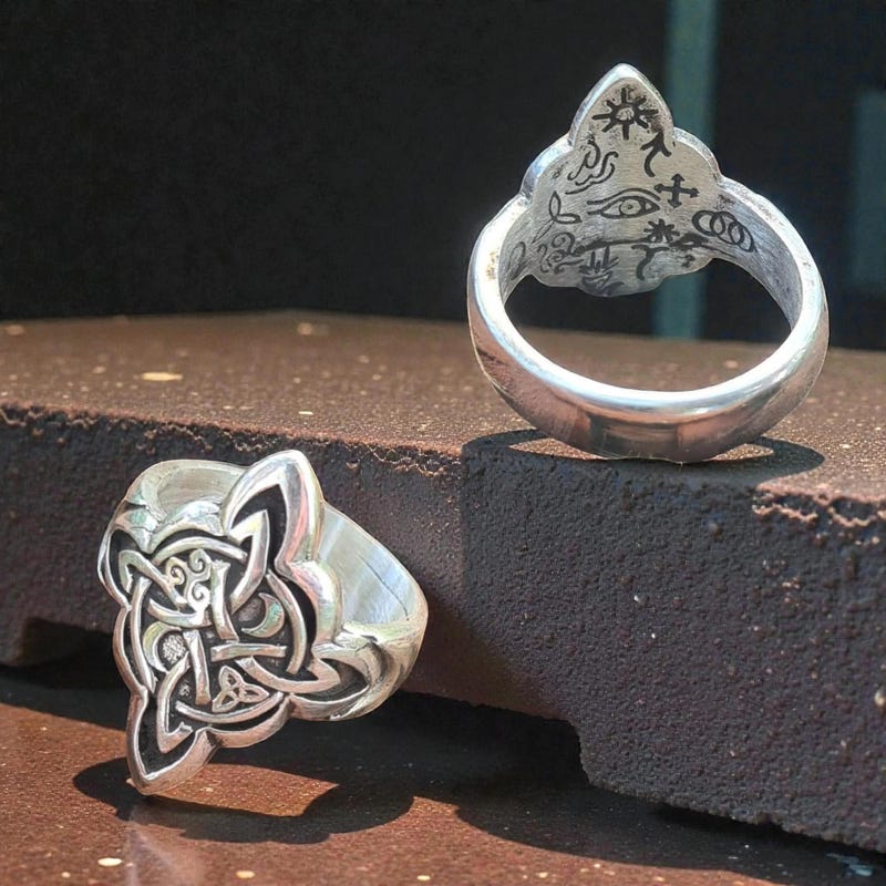 Silver Ring Witch Knot - Etsy