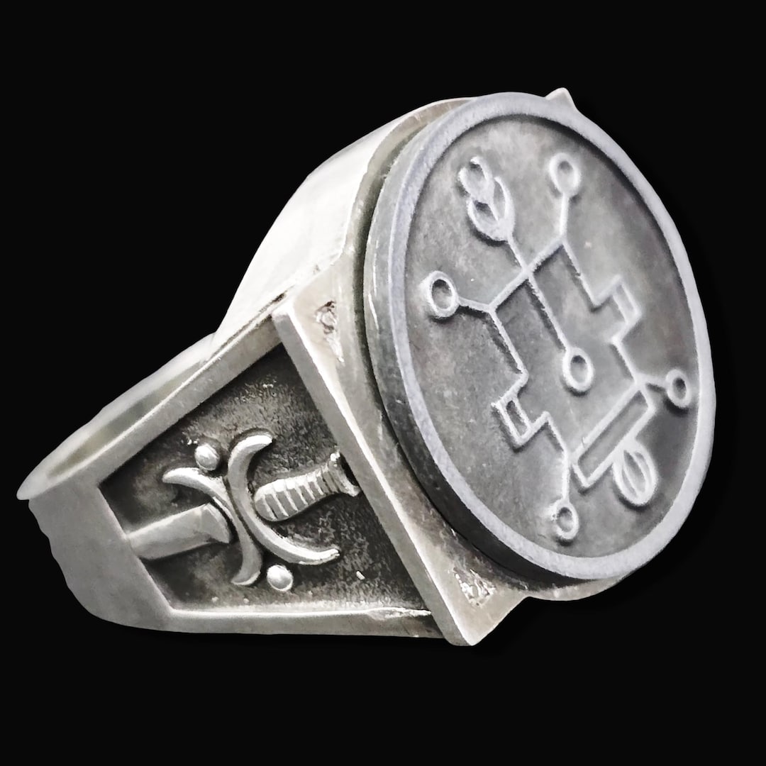Ars Goetia Demon Ring 3 PRINCE VASSAGO Handmade in Silver 2.2 Cm X 1.8 ...