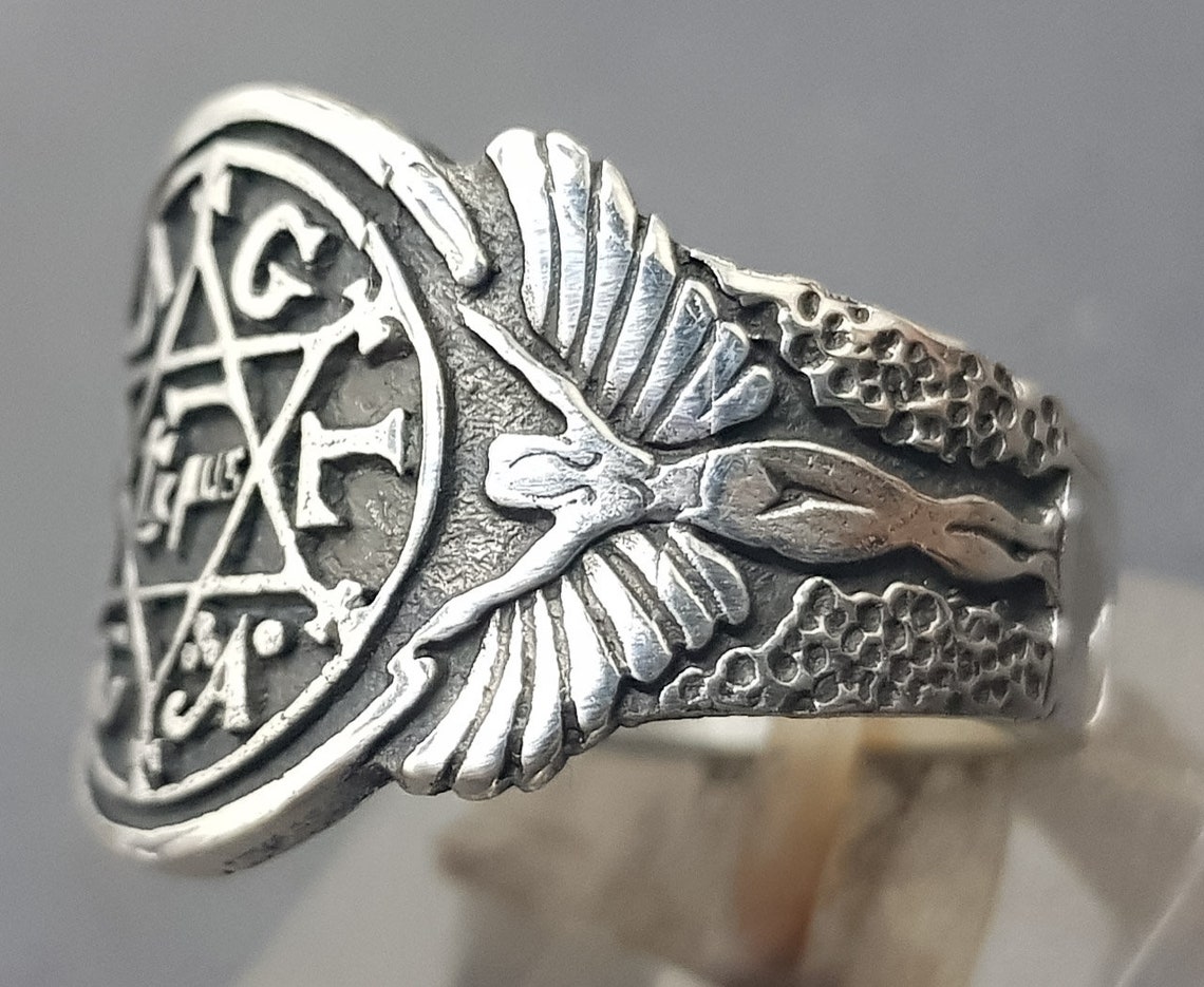 King Salomon Seal Ring in Sterling Silver 925 Star of David | Etsy