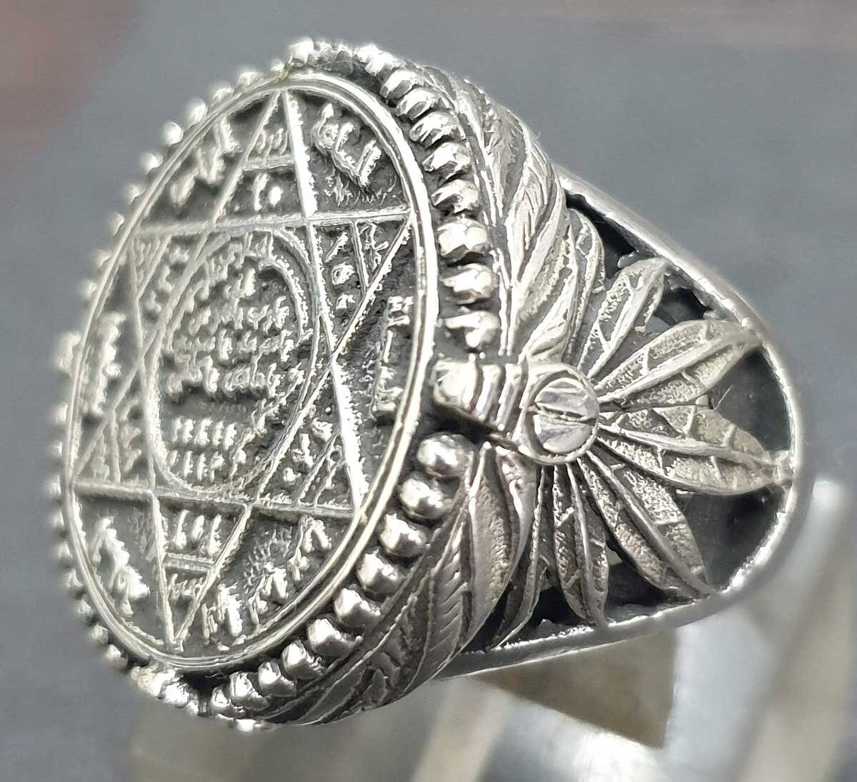 Salomon König Siegel Ring In Sterling Silber 925 Stern der | Etsy