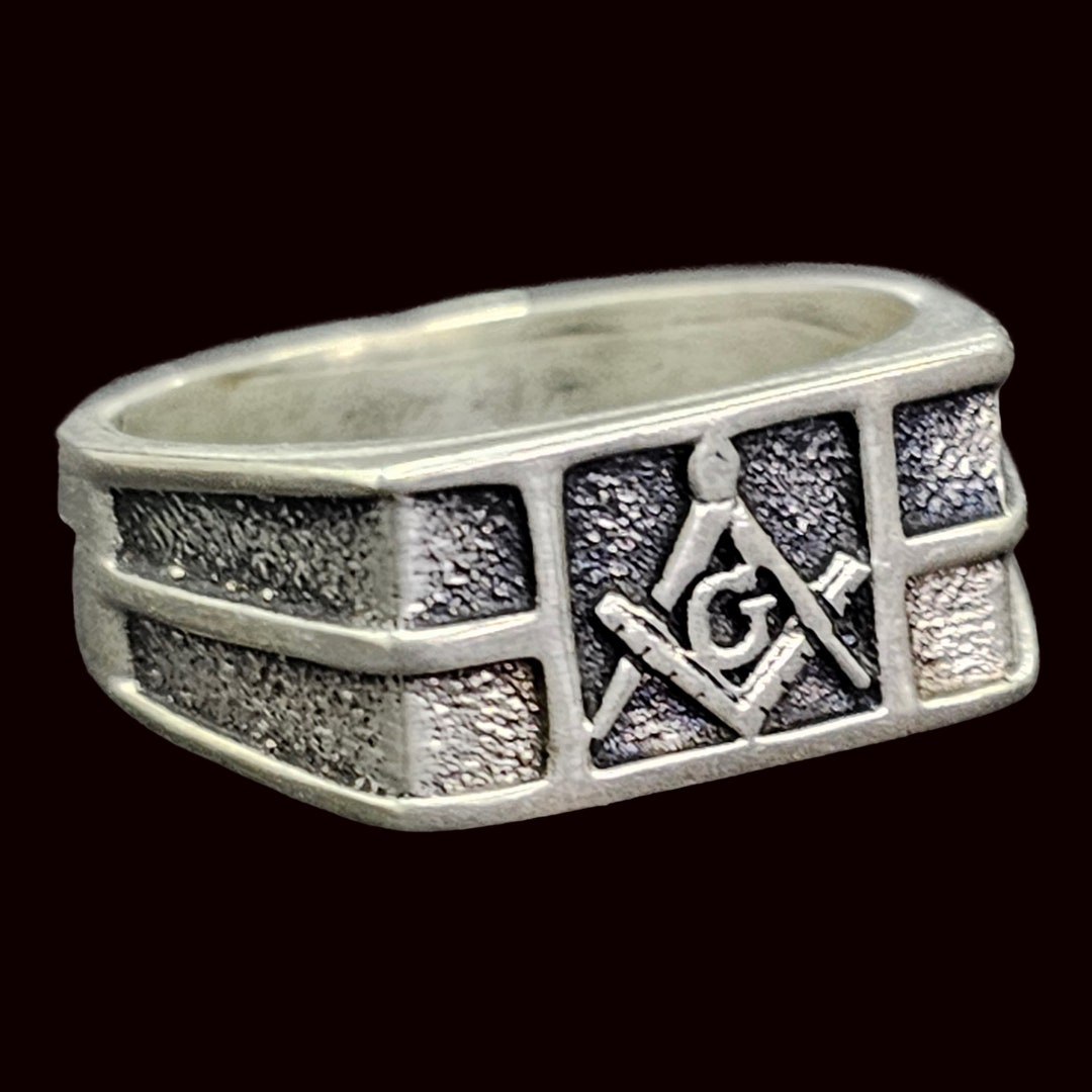 Masonic Degree Companion Ring in Sterling Silver Handmade Freemasonry ...