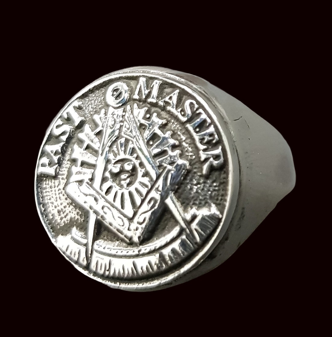 Past Master Masonic Ring in Sterling Silver Handmade Freemasonry - Etsy