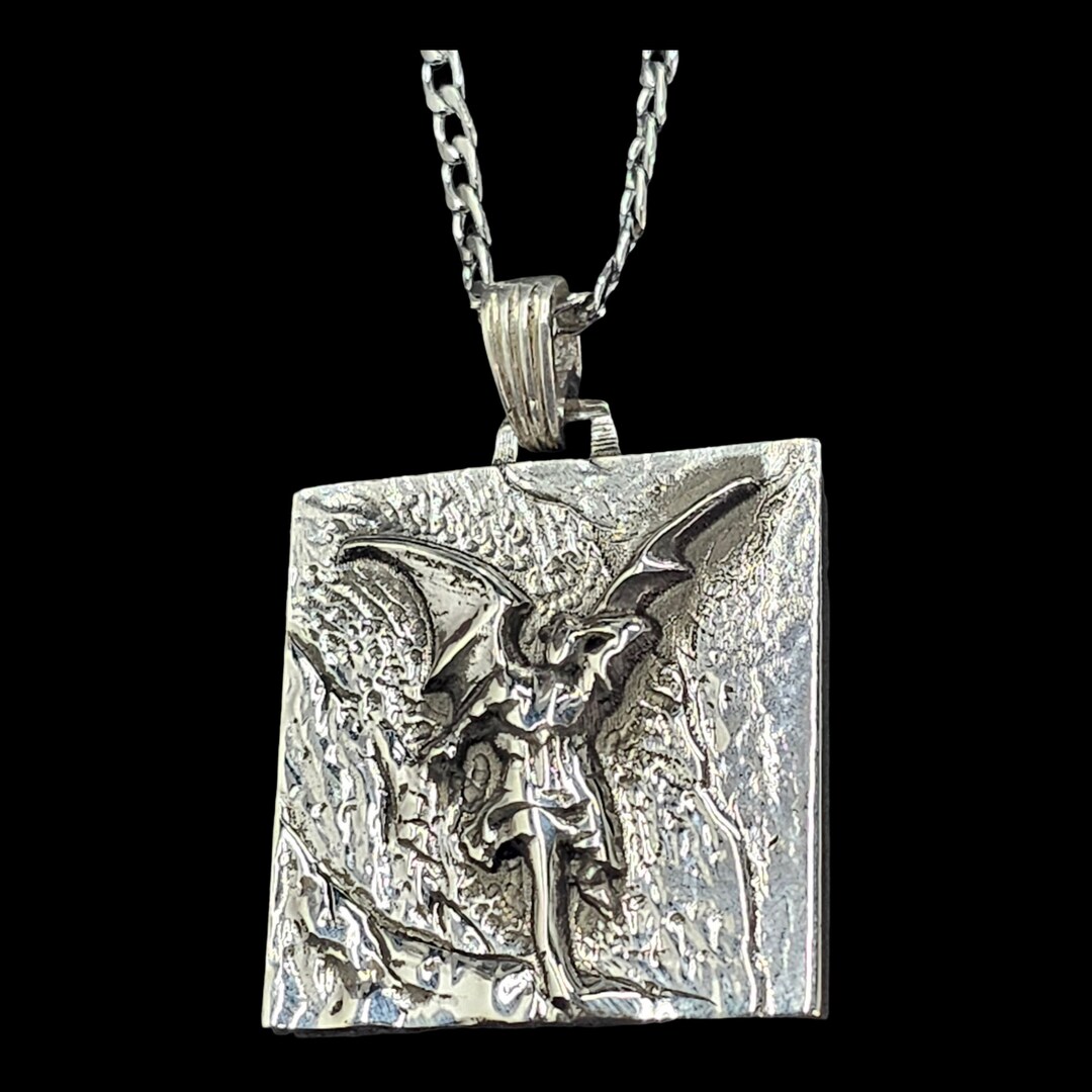Pendant Greek Myth PROMETHEUS 3.5 X 3 Cm 16 Grams in 925 Sterling ...