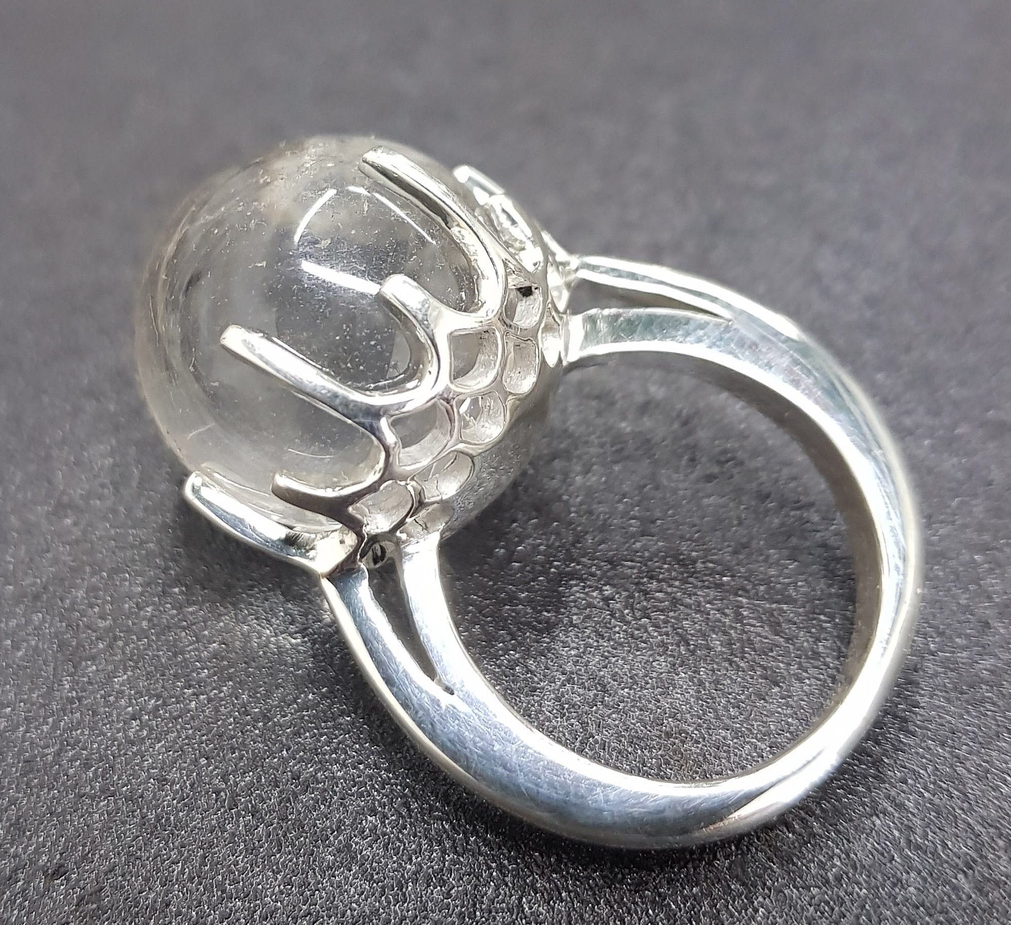 Wicca Crystal Ball Oracle Ring per veggente in argento | Etsy