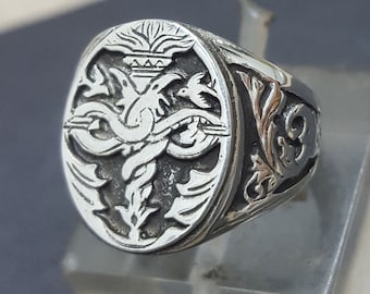 Caduceus Ring - Etsy