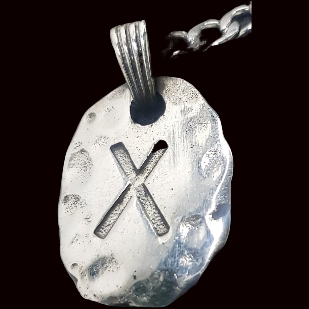 Viking Gebo Rune Pendant in Sterling Silver Handmade Vikings - Etsy