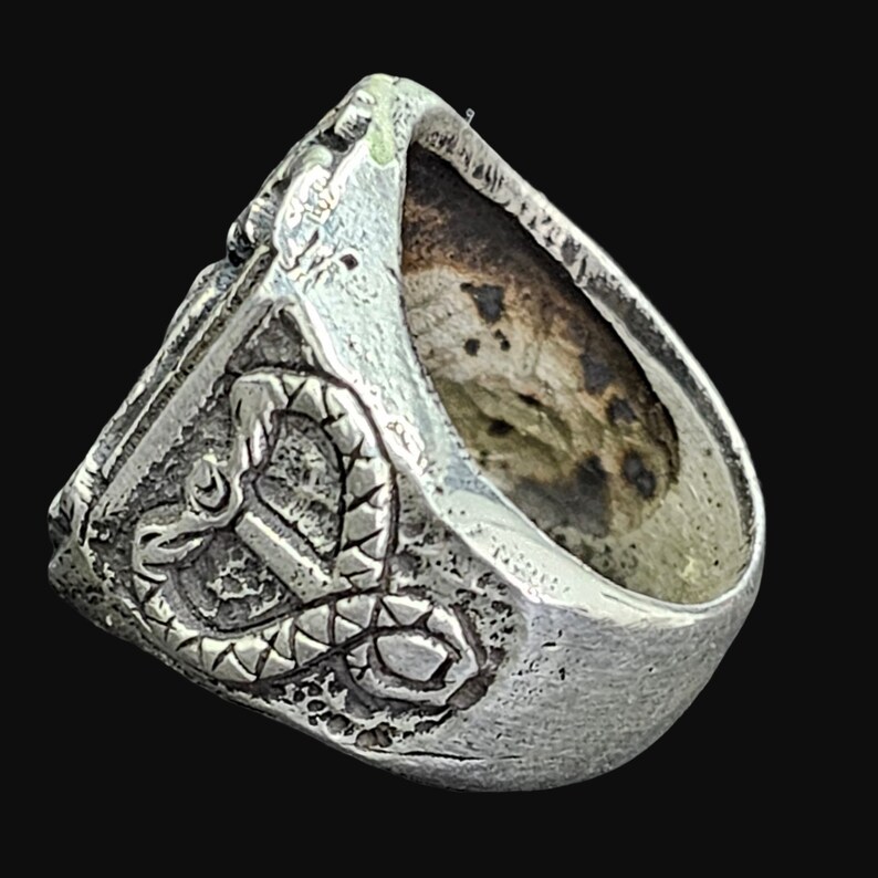 Baphomet Ring, 925 Sterling Silver, Solid Baphomet Seal, 22 Grams ...