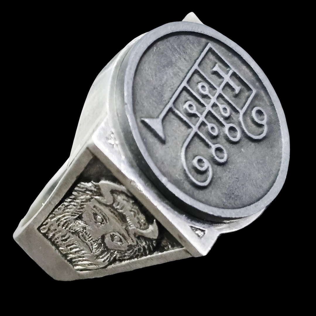 Ars Goetia Demon Ring 27 MARQUES CONDE RONOVE Handmade in Silver 2.2 Cm ...
