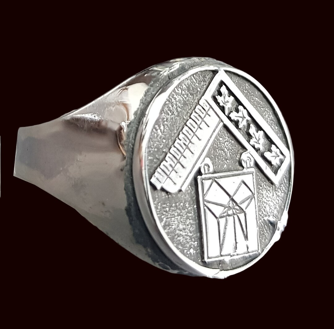 Masonic Ring Pythagorean Theorem in Sterling Silver Handmade ...