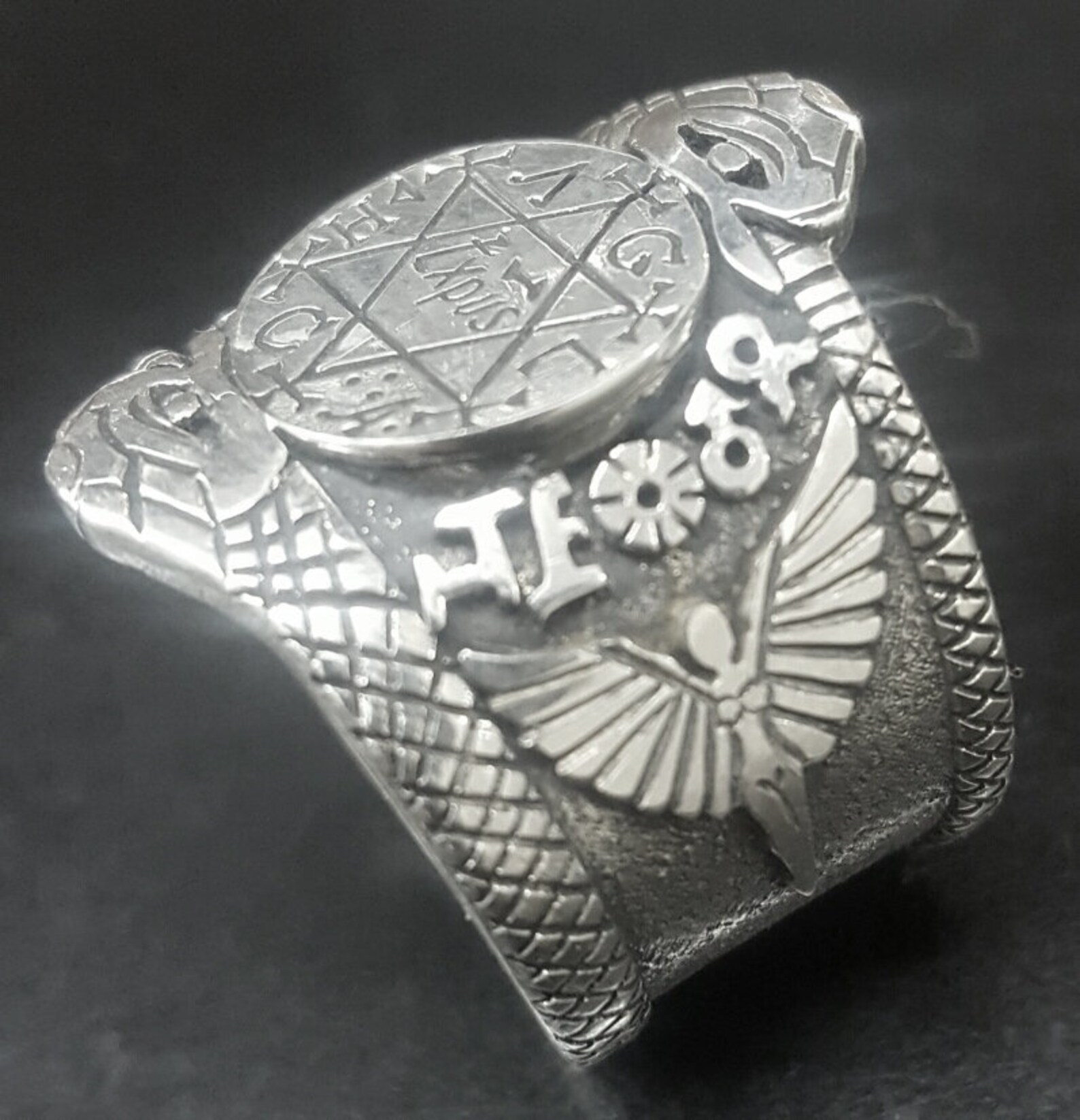 King Salomon Seal Ring In 925 Sterling Silver with fine | Etsy