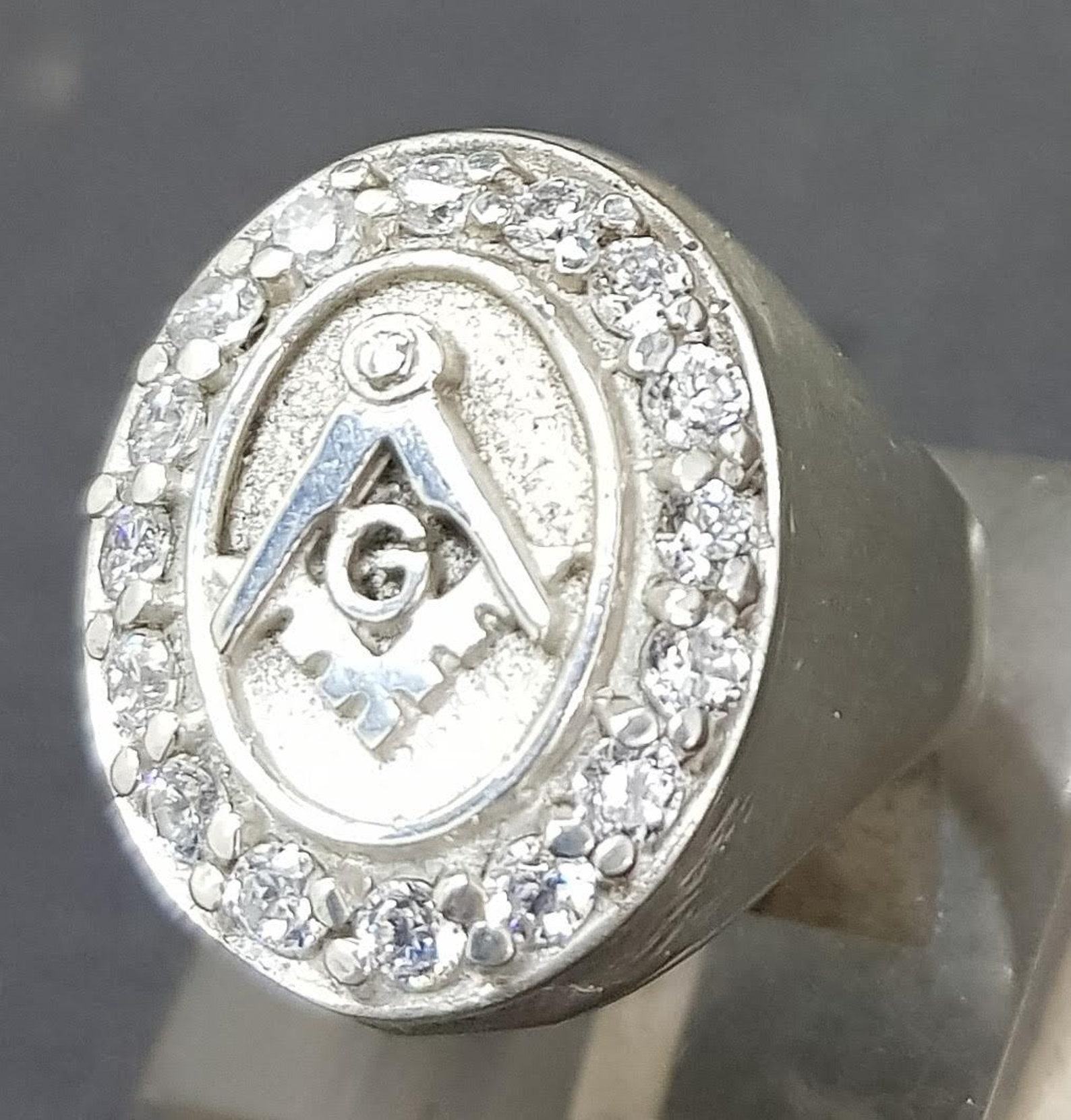 Masonic Master Grade Ring With Sterling Silver Set Stones - Etsy UK