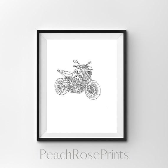 Yamaha FZ ink Design Printable | Etsy