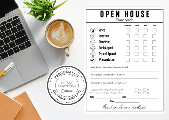BUNDLE Pack Open House Sign-in Sheets Canva Template Real | Etsy