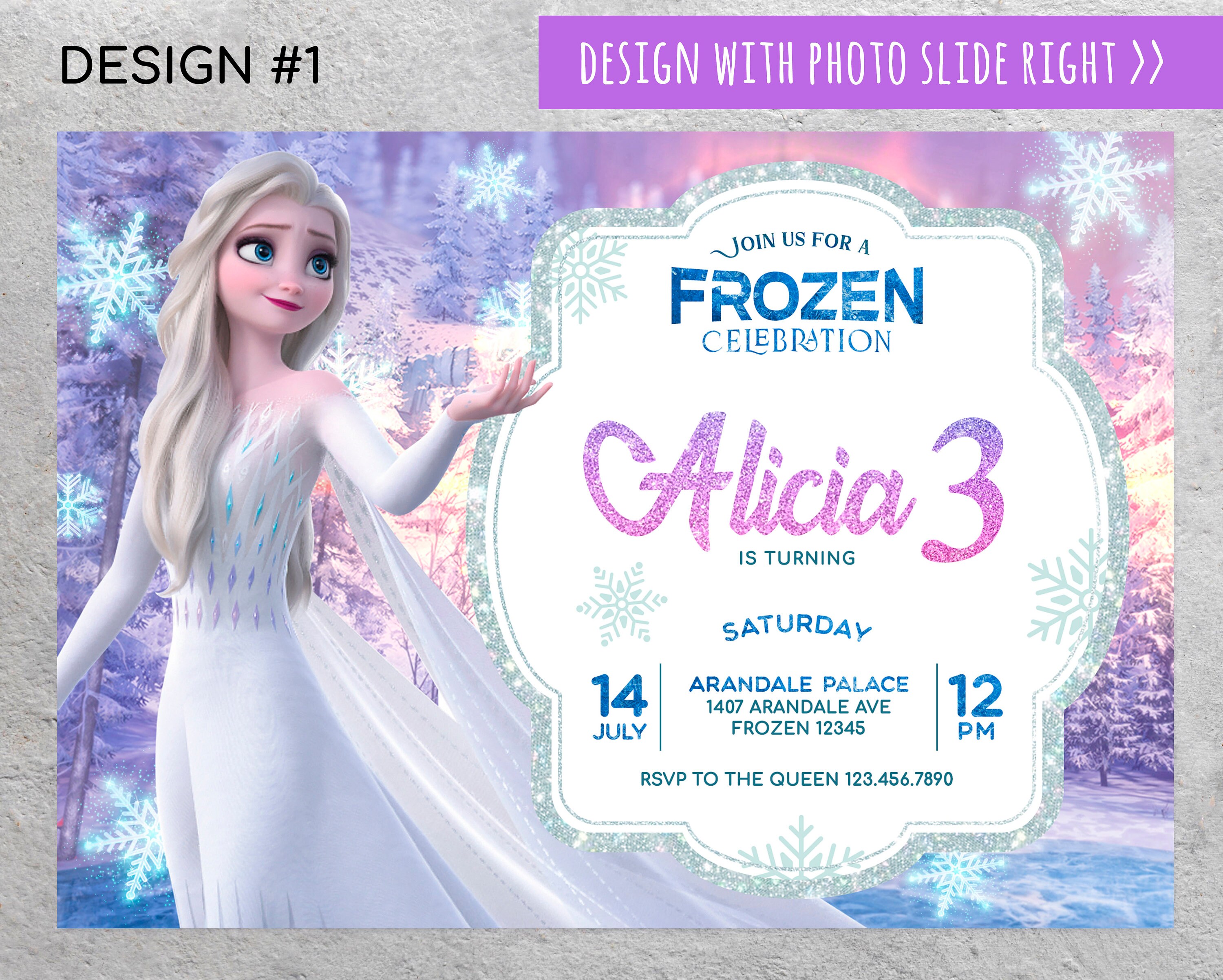 Digital Frozen Birthday Invitation Template Printable With Etsy