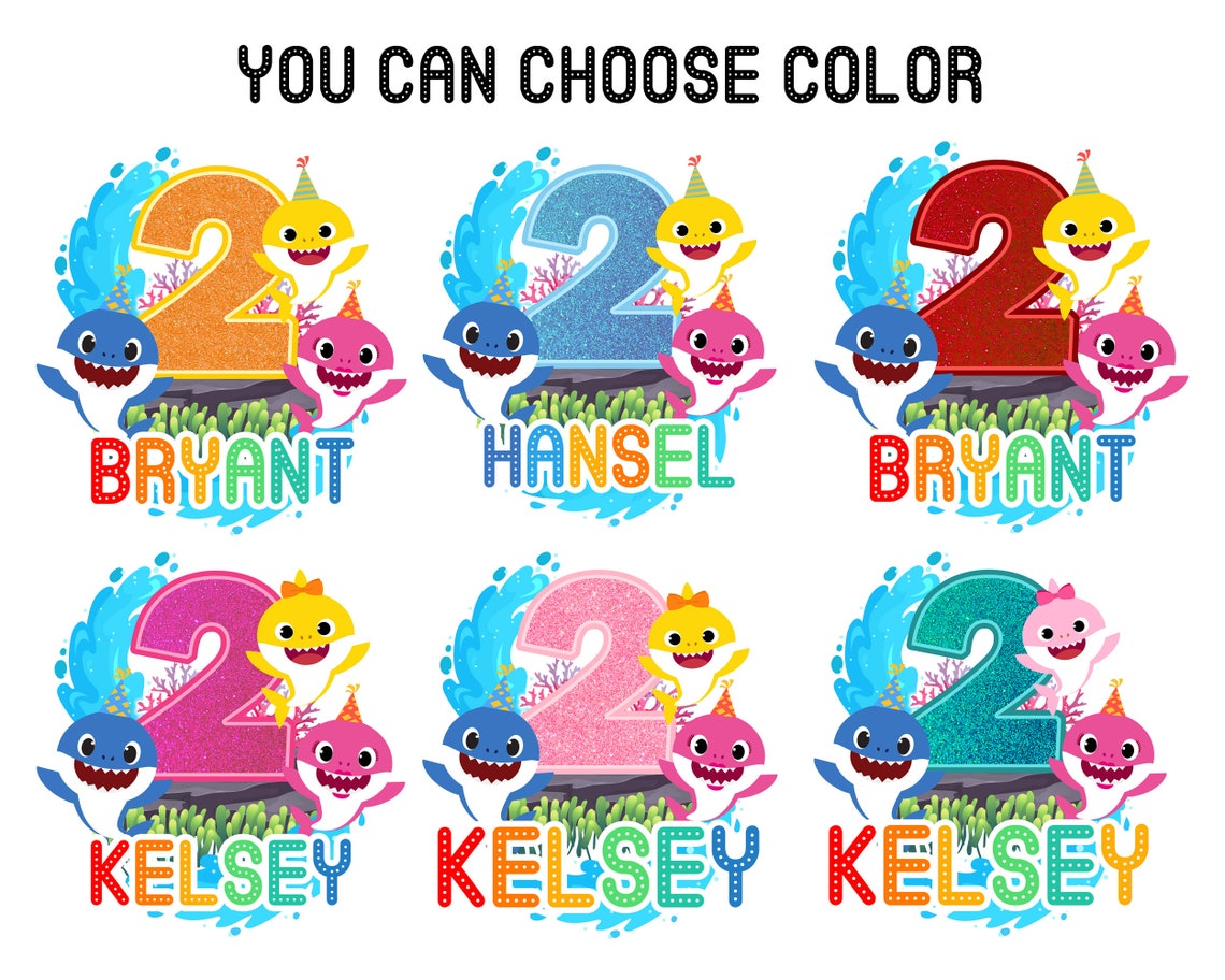 PERSONALIZED Digital Baby Shark Cake Topper Template | Etsy