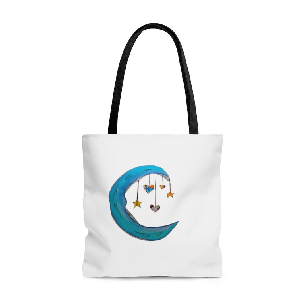 Moon Tote Bag, Dream, Blue, Night - Etsy