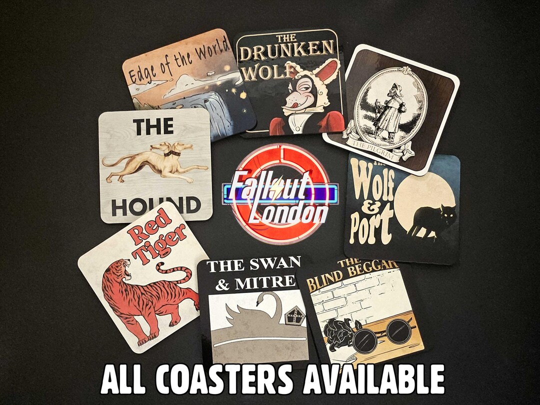 Fallout London Coasters Folon Inspired - Etsy
