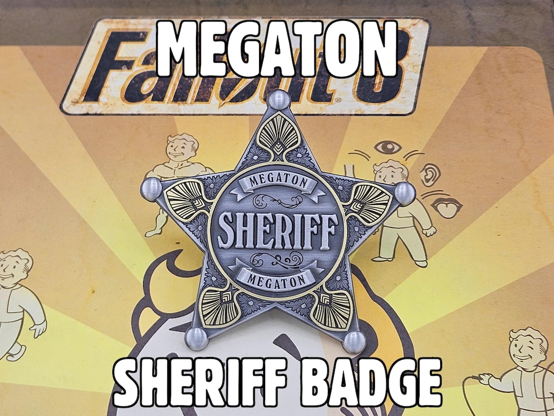 Lucas Simms' Megaton Sheriff Badge - Fallout 3 Inspired - Etsy