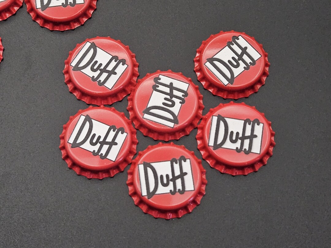 Duff Bottle Caps the Simpsons Inspired - Etsy
