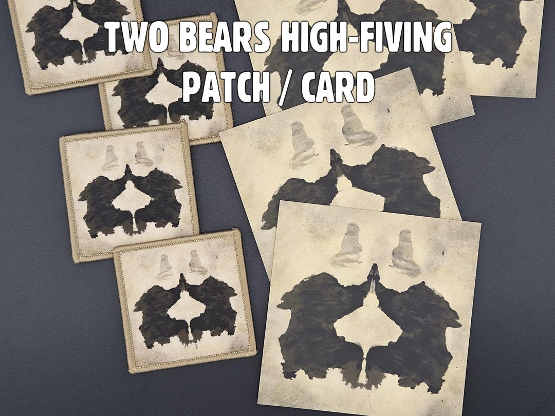 Two Bears High-fiving Patch/card- Doc Mitchell's Rorschach Test ...