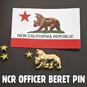 NCR Officer Beret Pins - Bear and Star - Fallout New Vegas Inspired - Etsy