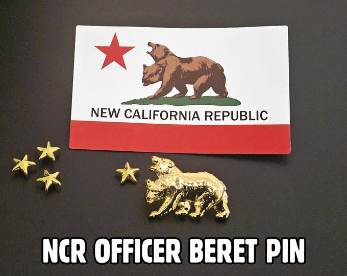 NCR Officer Beret Pins - Bear and Star - Fallout New Vegas Inspired - Etsy