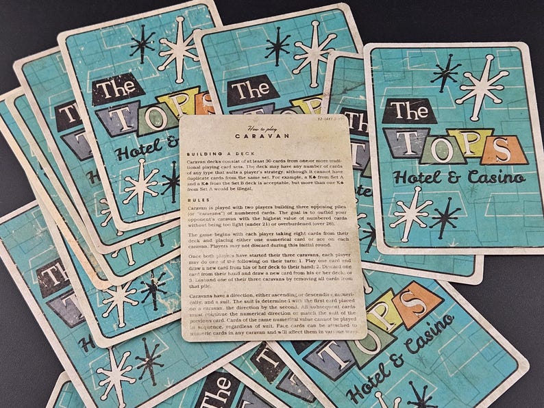 Weathered New Vegas Playing Cards - All 4 in Game Caravan Card Designs ...