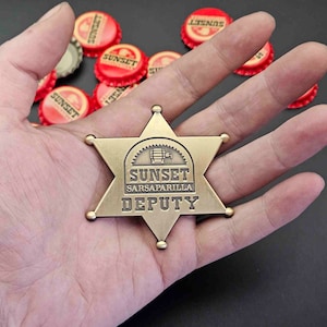 Sunset Sarsaparilla Deputy Badge - Fallout New Vegas Inspired - Etsy