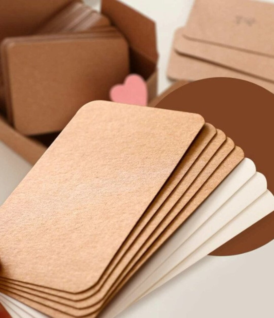 100 Sheets Solid Kraft Cards - Etsy