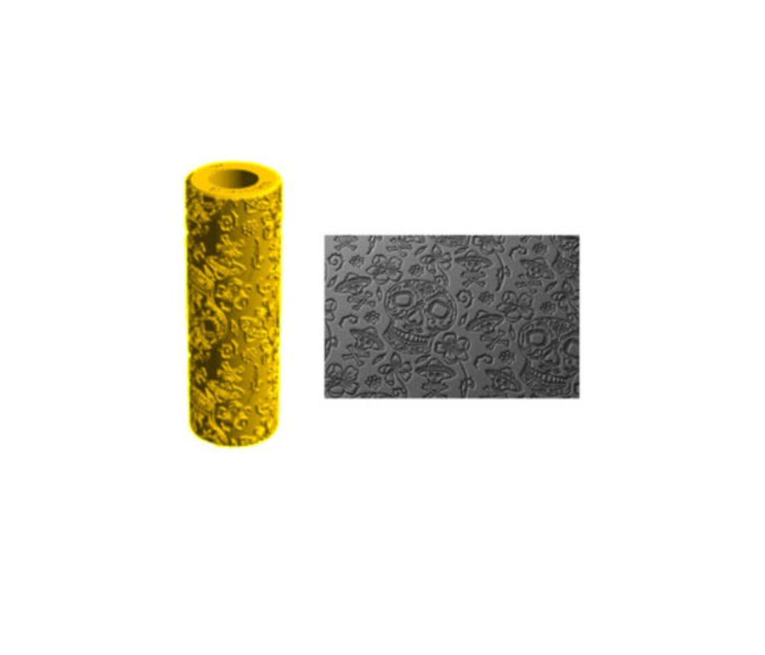 Mexican/dia De Los Muertos/skulls Texture Roller - Etsy