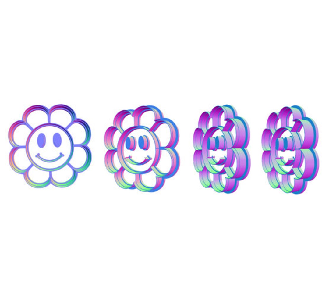Smiley Face Flower Imprint Cutter - Etsy