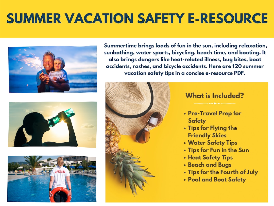 120 Summer Vacation Safety Tips for Fun in the Sun [printable E-resource PDF] - Etsy