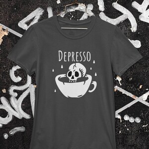 Depresso, Coffee Shirt, Aesthethic Clothing, Halloween Shirt, Goth ...