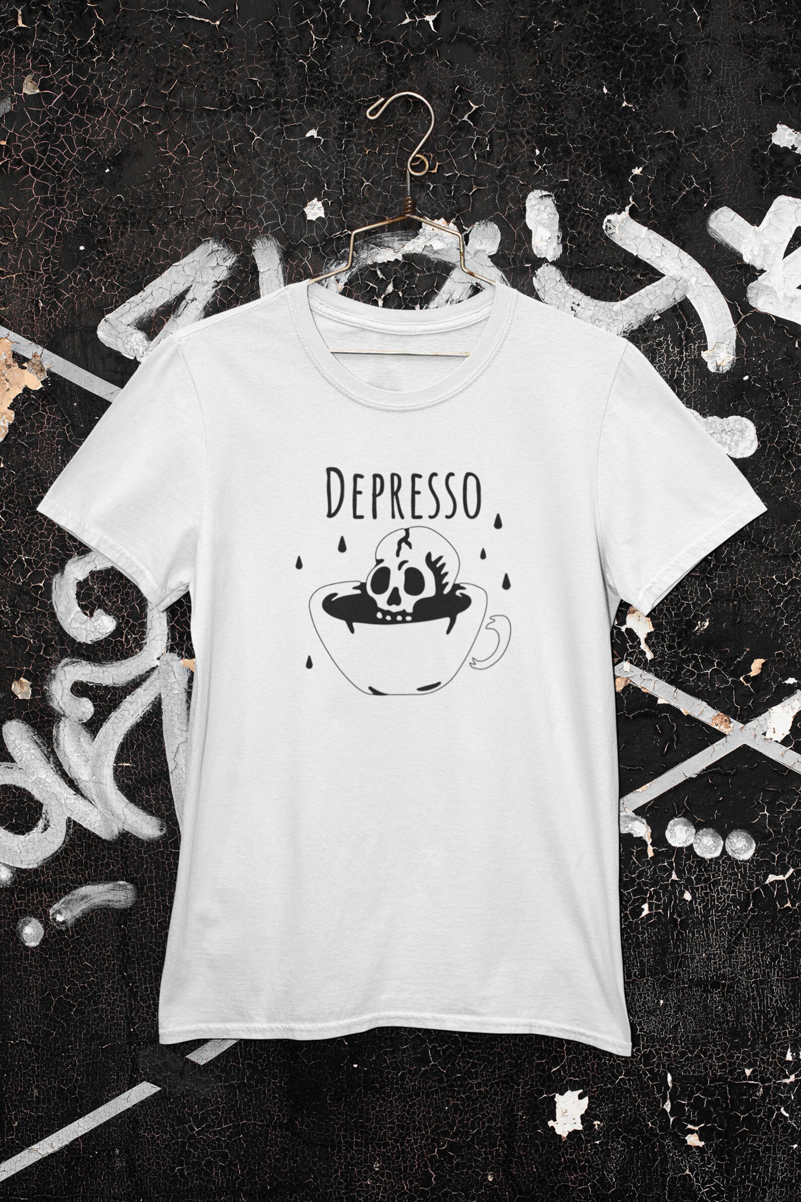 Depresso, Coffee Shirt, Aesthethic Clothing, Halloween Shirt, Goth ...