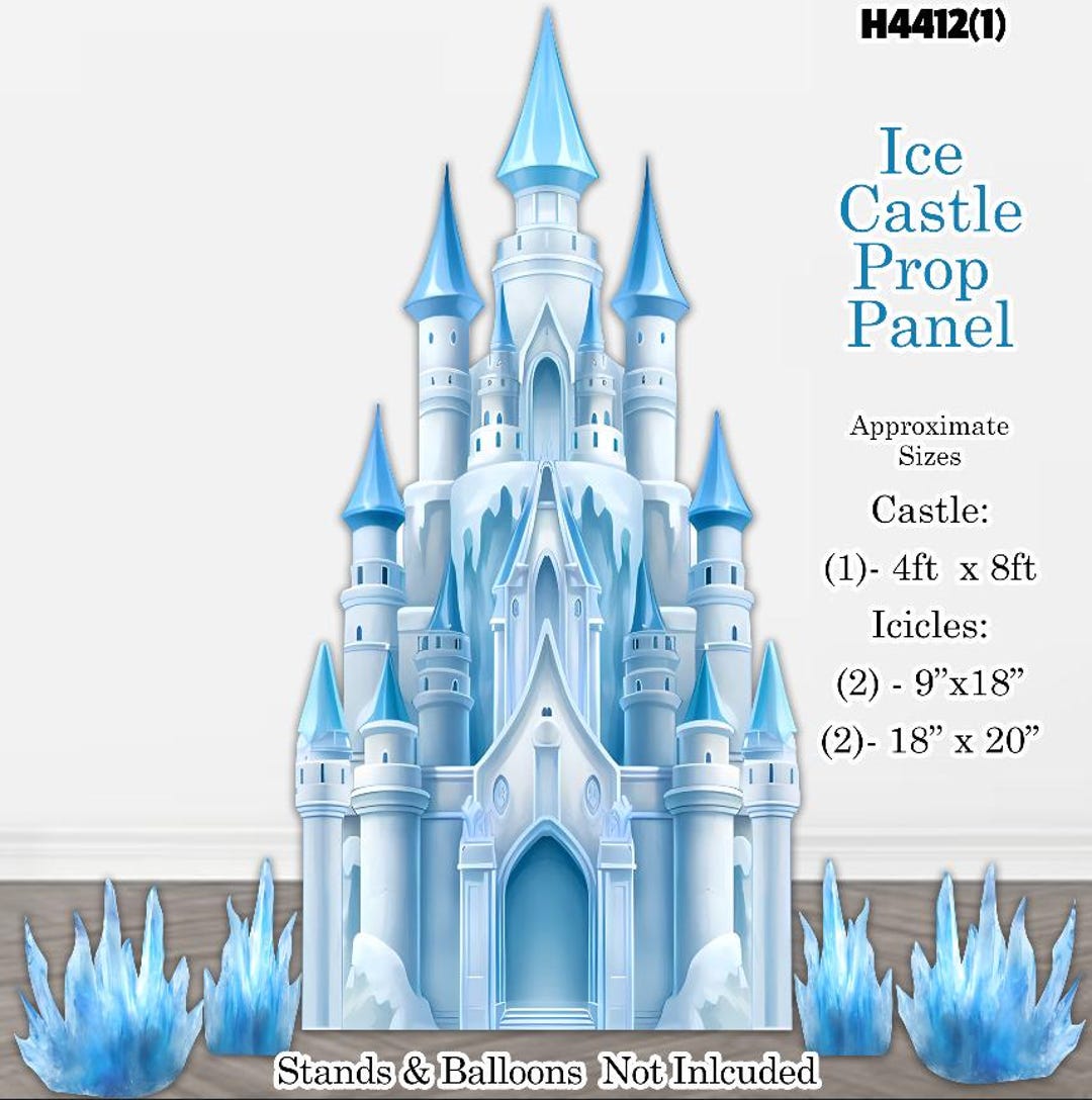 H4412 -ice Castle Set Coroplast Party Prop Panel Decorations Cutouts NO ...