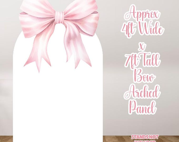 H4364 Pink Bow Coroplast Party Panel Props Decorations NO STAND ...