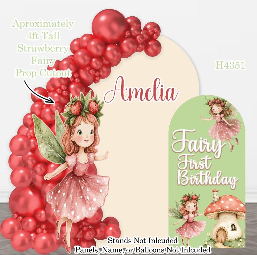 H4351- 4FT Strawberry Fairy Prop- Only Fairy NO STAND Included - Etsy