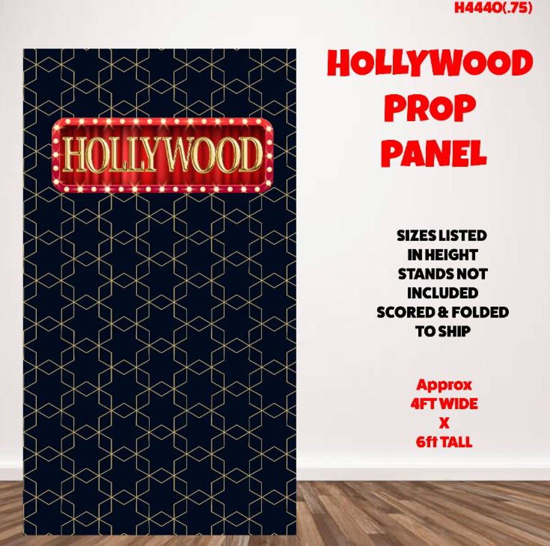 H4440- 6 Ft Hollywood Coroplast Party Panel Props Decorations NO STANDS ...